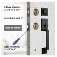 Iron Black Front Door Lock Set, Security Lever Handle with Single ...