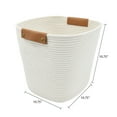 "Better Homes & Gardens Cotton Rope Storage Basket, Medium White, 10.75 ...