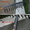 Farming Rake Stainless Steel Rake 14-Tooth Hay Deciduous Rake Pine Soil ...