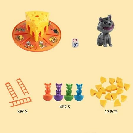 Classic and mouse- cheese board game - 4 pieces educational boys gilrs ...