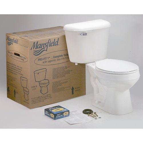 Mansfield Plumbing Products Pro-Fit 1 Front Complete 1.6 GPF Round Two ...
