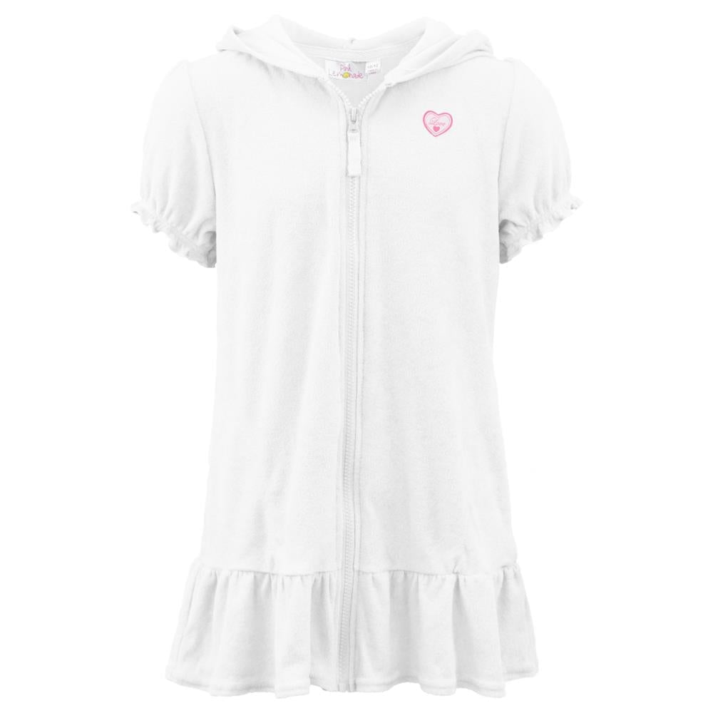 Pink Lemonade Girls' Hooded Zip-Up Swim Beach Terry Swimsuit Cover Up ...