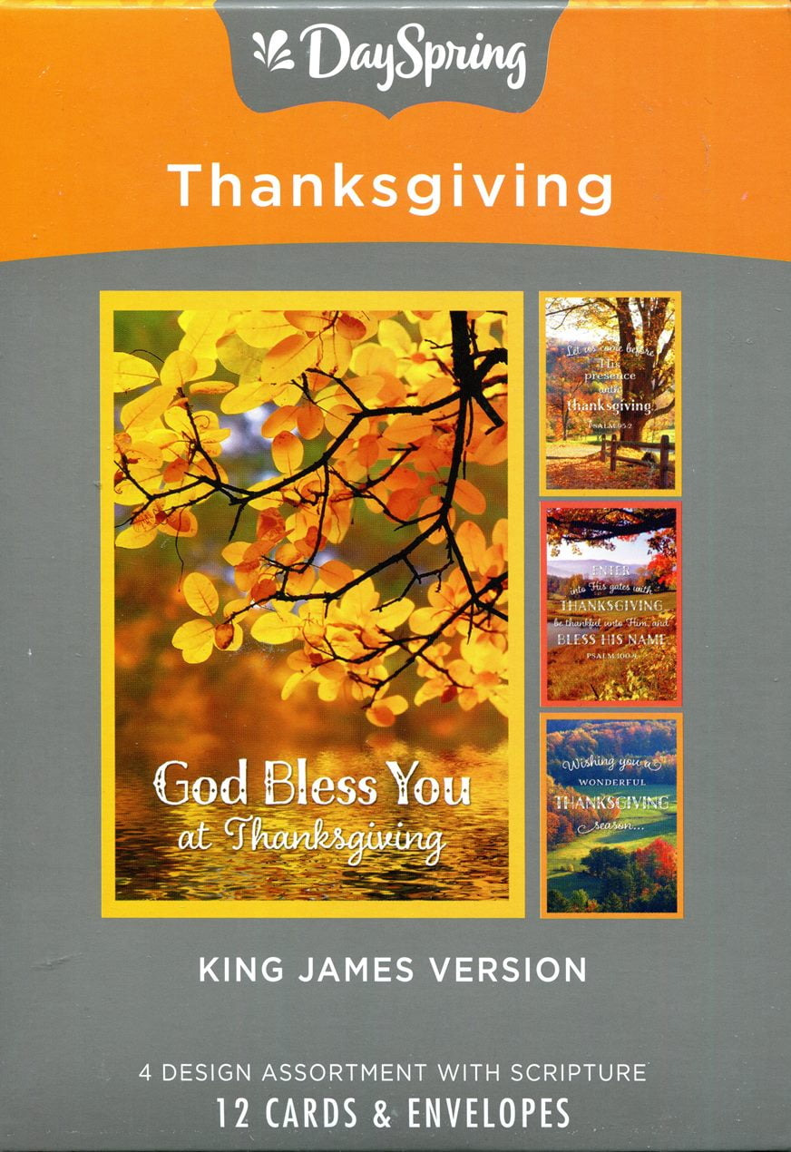 Thanksgiving - Give Thanks - 12 Boxed Cards - Religious - Walmart.com
