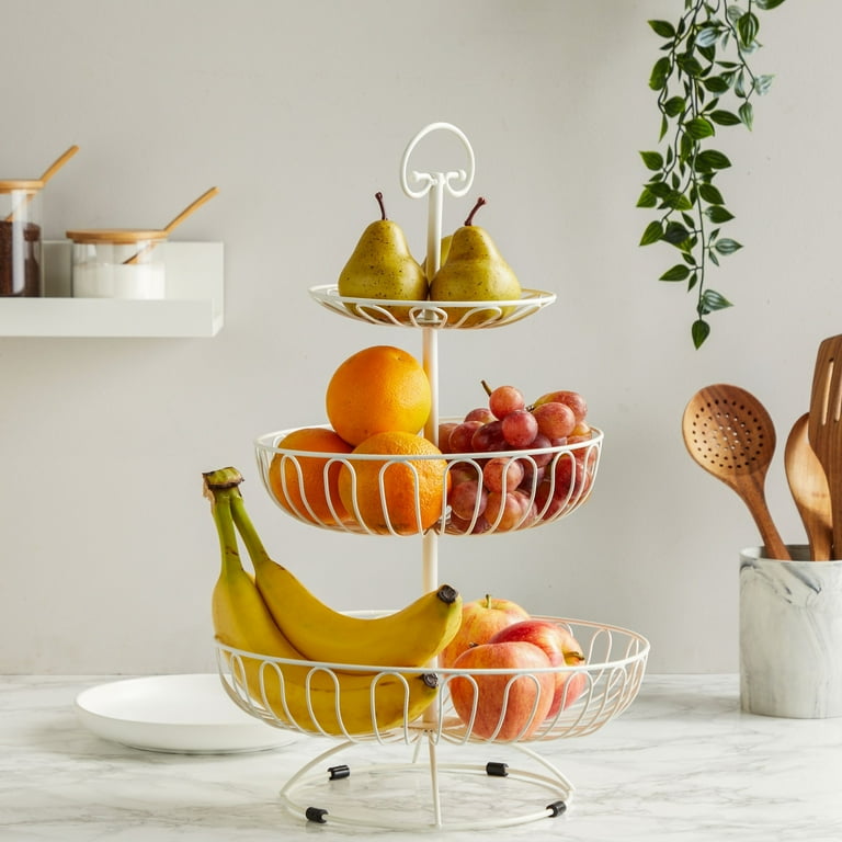 White Tiered Fruit Stand