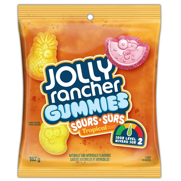JOLLY RANCHER Gummies Sours Tropical Flavours, Gummy Candy, 182 g - Walmart.ca