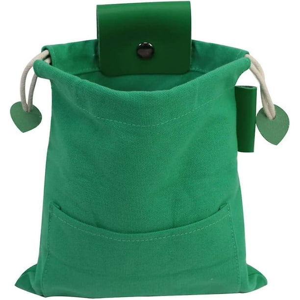 Foraging Pouch Collapsible Canvas Foraging Bag Leather Belt Fruit ...