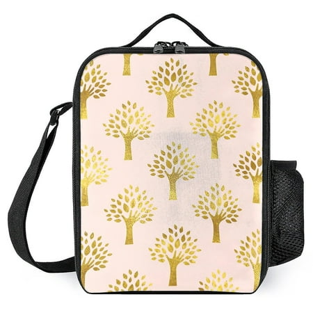 Pink Gold Foil Tree Printed-insulated Lunch Cooler Boxes | Walmart Canada