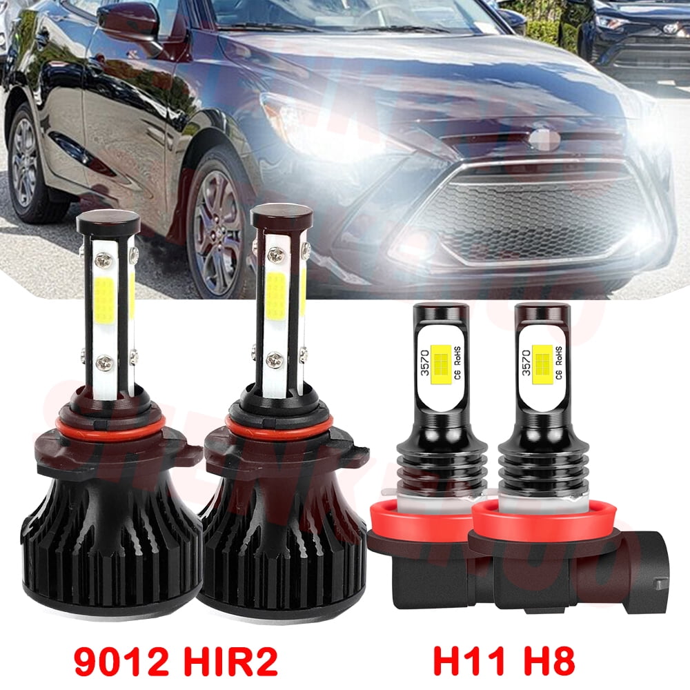 9012 High&Low Beam for Toyota Yaris 2015 2016 2017 2018 LED Headlights ...