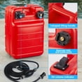 Boat Gas Tank Kit 6 Gallon - Portable Plastic Outboard Marine Boat Fuel ...