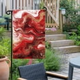 Abstract Fluid Garden Flag 28x40 Inch Vintage Gold Red Marble Texture ...