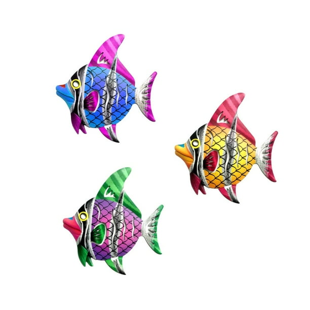 Handmade Wrought Iron Metal Fish Mural For Home Decoration And Outdoor ...