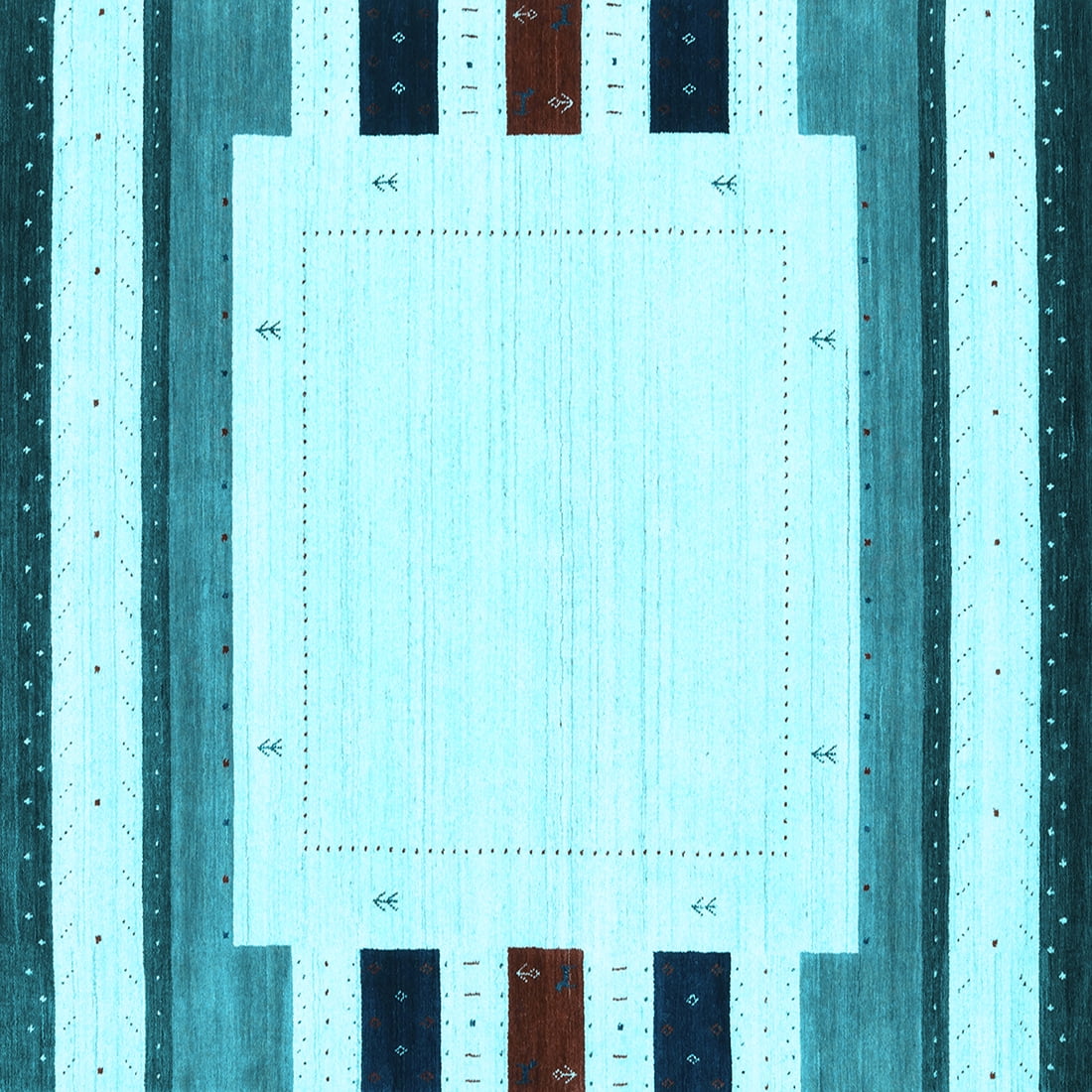 Ahgly Company Indoor Square Solid Light Blue Modern Area Rugs, 6 ...