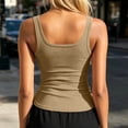 Ashirexll Summer Tops for Women Fashion Solid Color with Chest Cushion ...