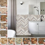 KASARO Wall Tile Peel and Stick Mosaic Shell Backsplash Decor for ...