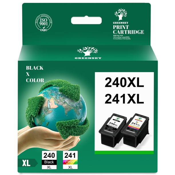 240XL 241XL Ink Cartridges Replacement for Canon 240 and 241 Ink Combo ...
