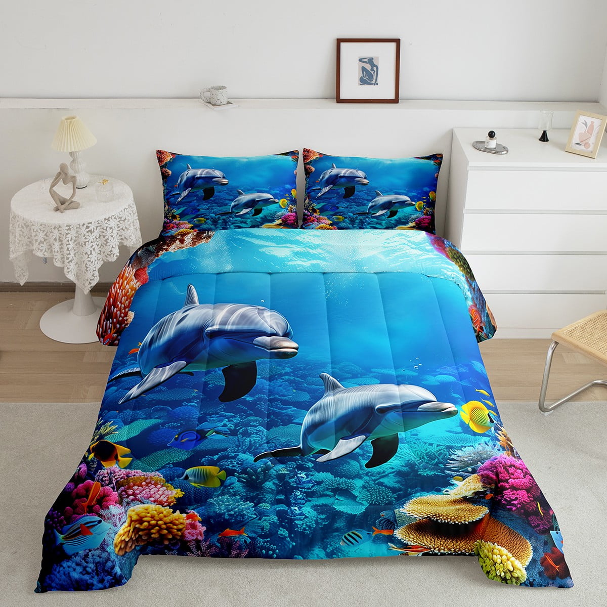 Click here for Erosebridal 3d Dolphin Bedding Sets Twin With Comf... prices