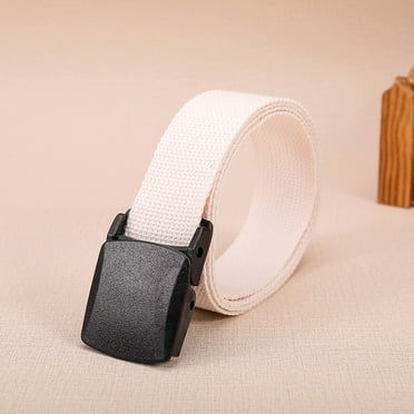 Falari Canvas Web Belt Metal Double D Ring Buckle for Men Women Casual ...