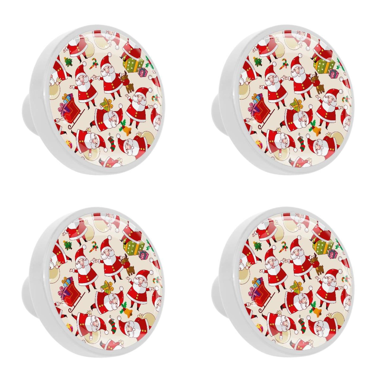 4 Pcs Christmas Knobs for Kitchen Cabinet Cupboard Dresser Bookcase ...