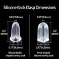 Silicone Earring Backs, 20 Pcs Hypoallergenic Anti-Puncture Clear ...