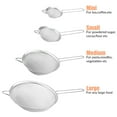 AOWOO Fine Mesh Strainer Set of 4, 3", 5", 8",9.6" Stainless Steel Wire ...