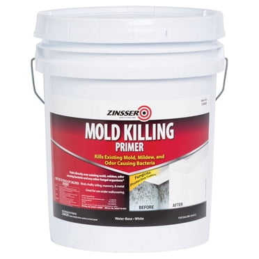 Zinsser White Mold Killing Paint Primer Quart, Bathroom Mildew Cover ...