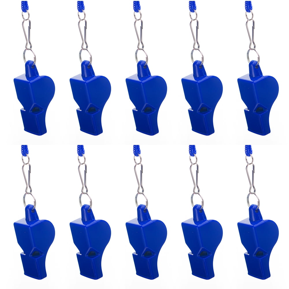 GOGO 10 Pcs Pea-less Whistles Sport Referee Classic Plastic Safety ...