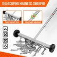 17-Inch Rolling Magnetic Sweeper with Wheels | Adjustable Handle | 8.8 ...