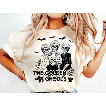 UPC 460397001927 - The Golden Ghouls Tee Skeleton Graphic Shirt Spooky ...