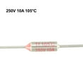 Uxcell 250V 10A 105 Celsius Circuit Cut Off Temperature Thermal Fuse 10 ...