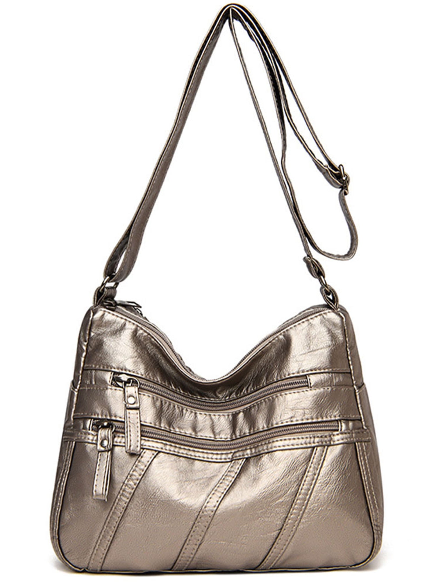 Colisha Ladies PU Leather Zipper Satchel Women Fashion Multi Pocket ...