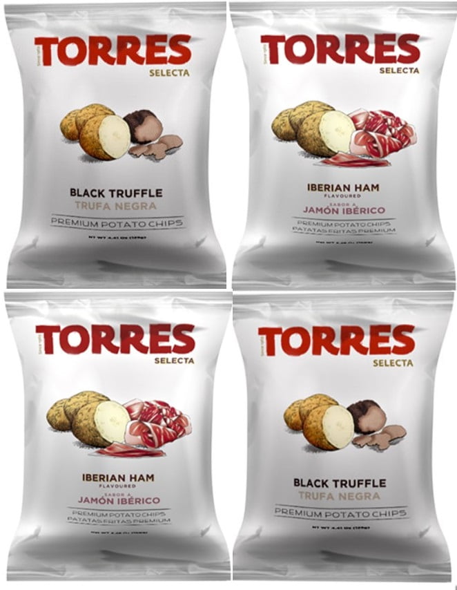 (Best Flavors) Torres Premium Potato Chips [4 Pack] - 2 Black Truffle ...