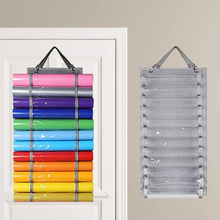 Atopoler Vinyl Roll Holder Vinyl Storage Rack with 12/24 Compartments ...