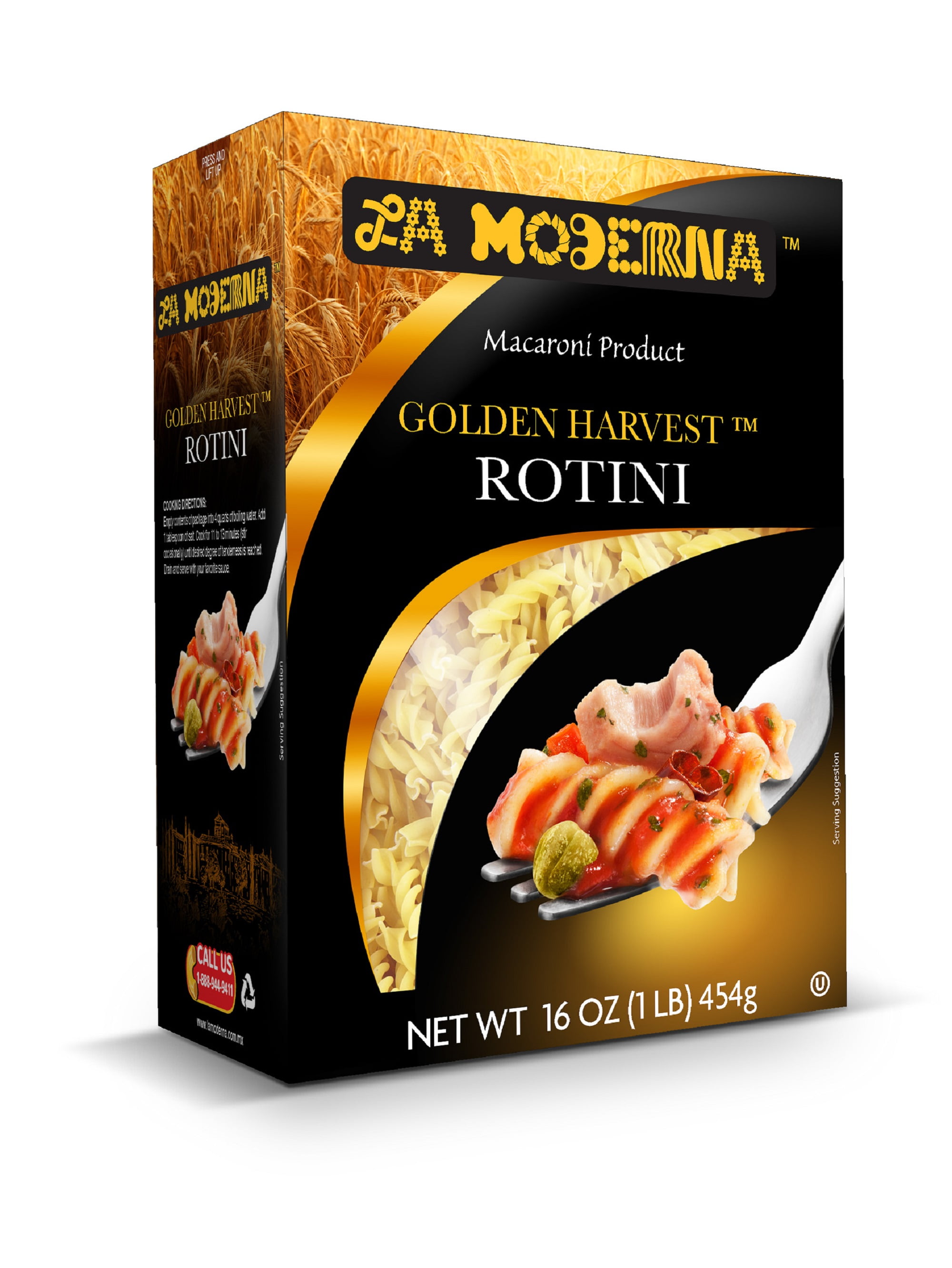 LA MODERNA GOLDEN HARVEST ROTINI PASTA 16 OZ - Walmart.com