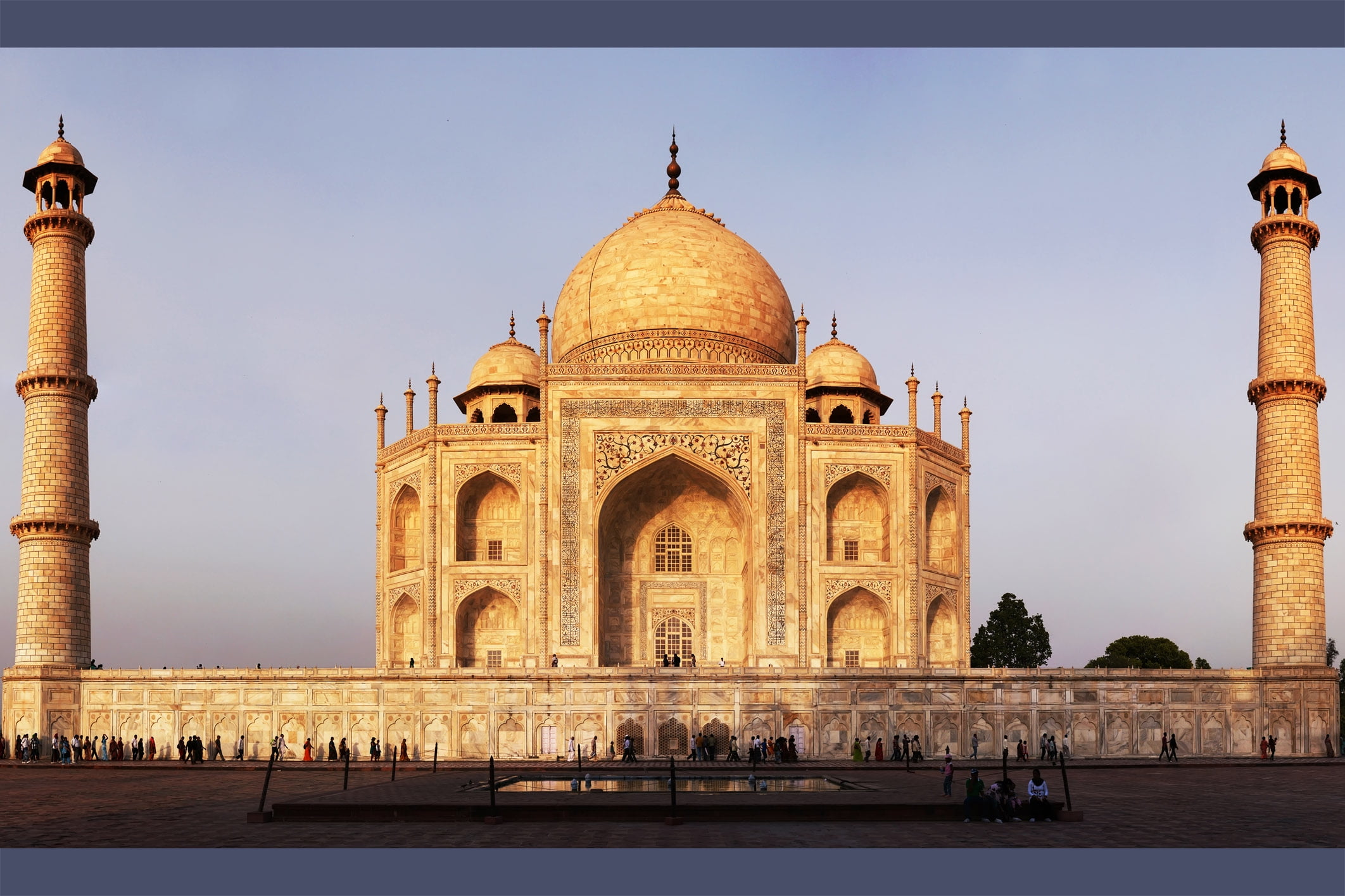 24x36 gallery poster, Taj Mahal, Western view at sunset - Walmart.com