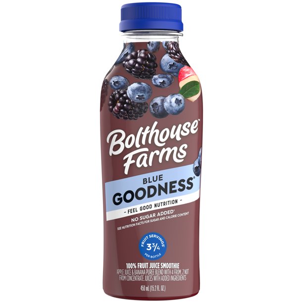 Bolthouse Farms Fruit Juice Smoothie, Blue Goodness, 15.2 fl. oz ...