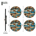 Battery Operated Analog Wall Clocks Non-Ticking Silent Round Clock ...