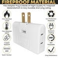 Huhou 3-Way Plug Adapter, 2 Prong Flat Outlet Extender, Rotatable ...