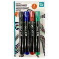 Pen+Gear 4 Count Permanent Marker Assorted, Chisel Tip, Assorted Colors ...