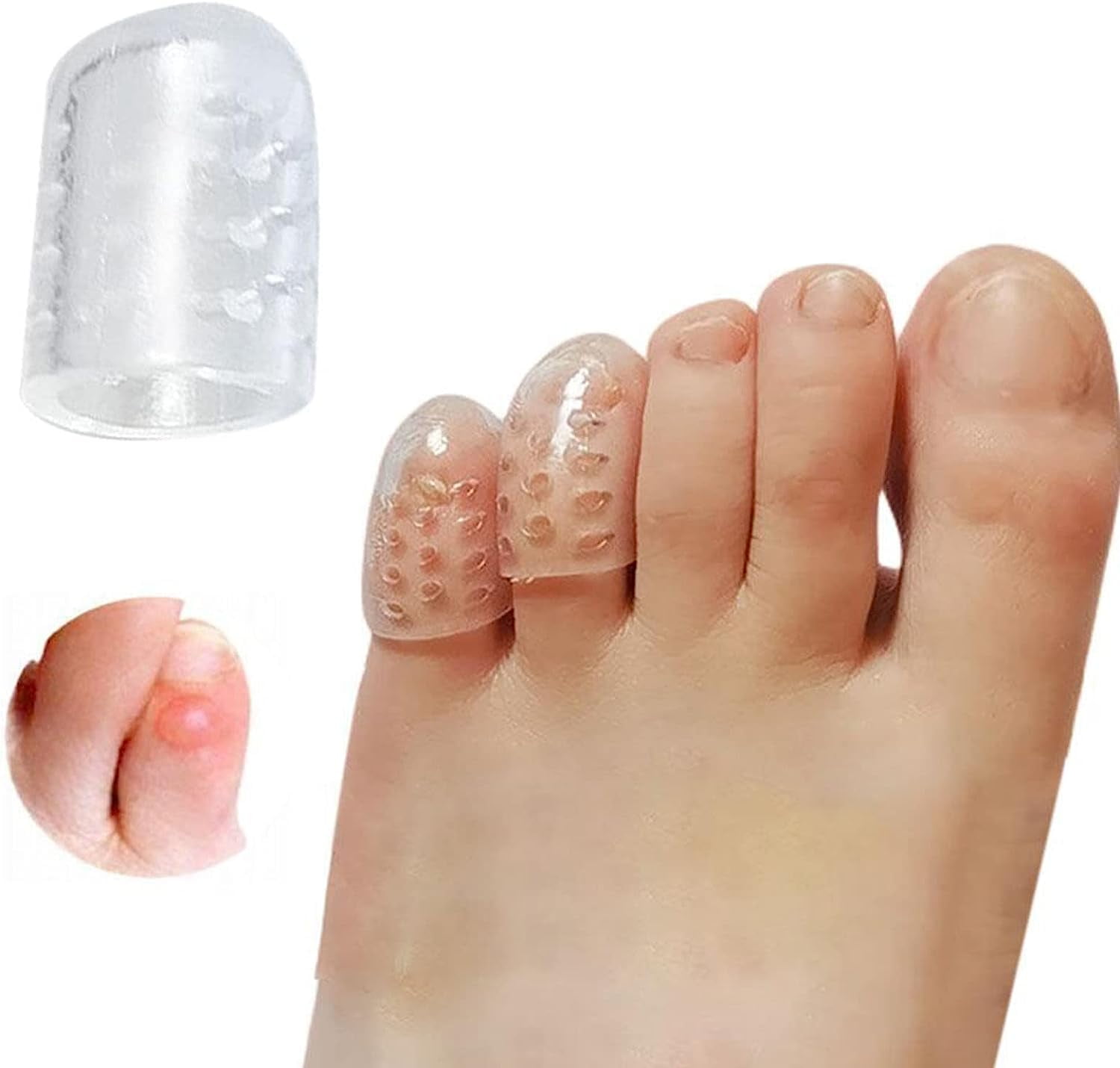 10/30/60Pcs Silicone Toe Caps Anti-Friction Breathable Toe Protector ...