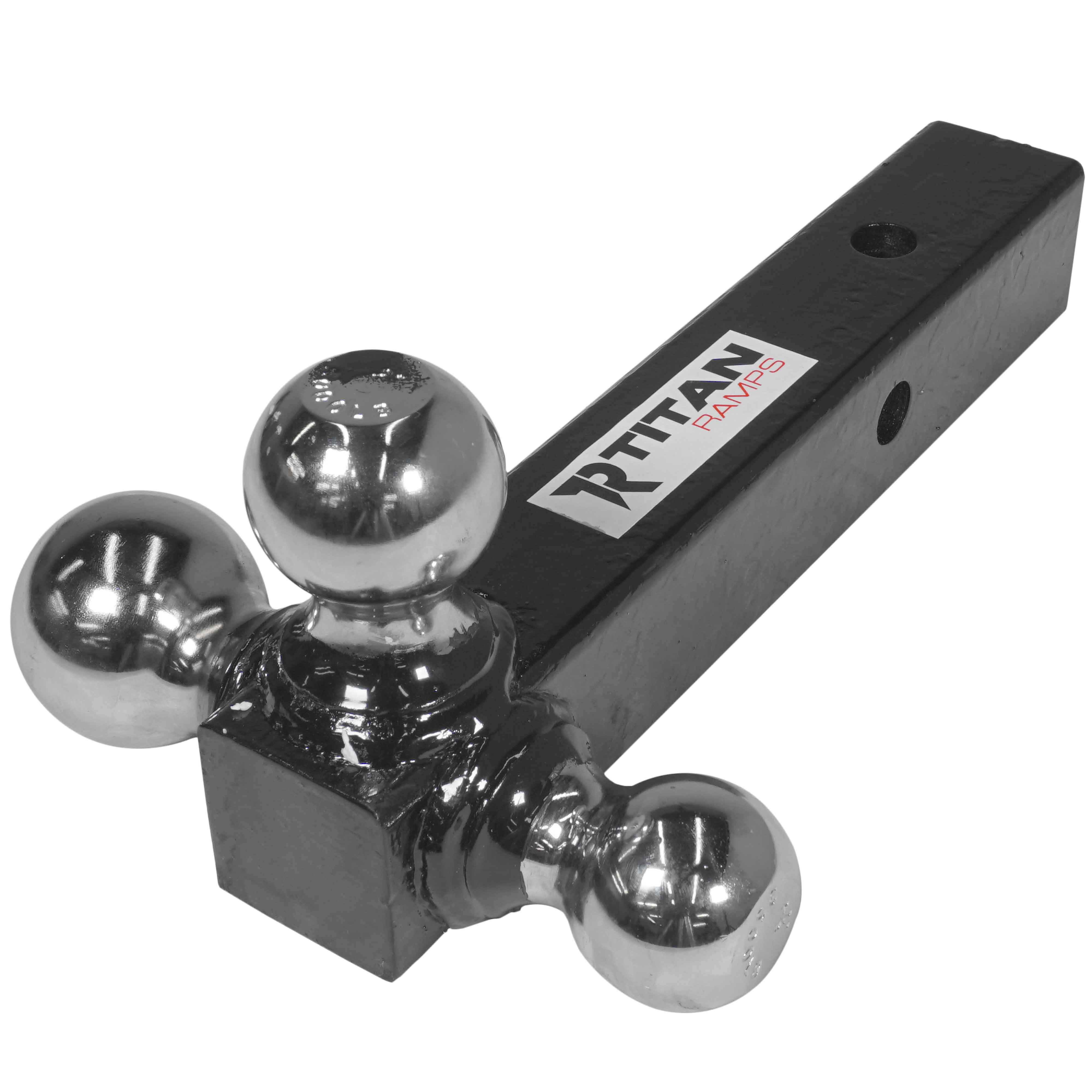 Titan Triple Ball Trailer Hitch Mount For 2 Class III IV Receiver 