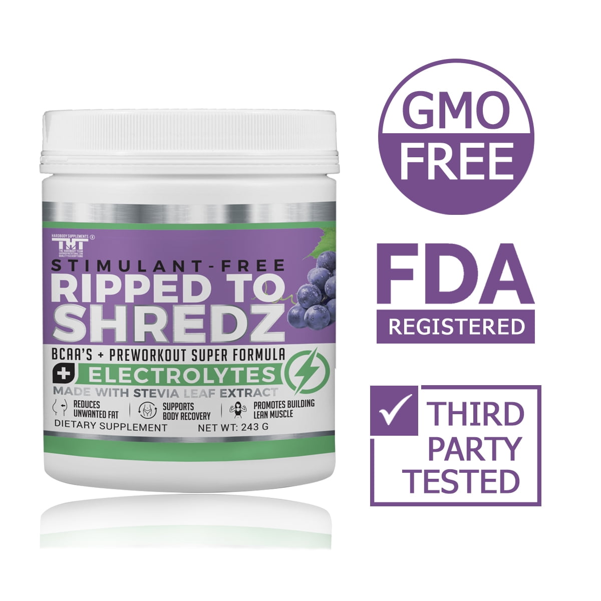 Hardbody Supplements RIPPED TO SHREDZ Pre Workout Powder – Endurance ...