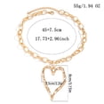 Chunky Gold Heart Necklace for Women,Y2K Big Heart Statement Necklace ...