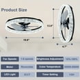 Modern Ceiling Fan Light with Dimmable LED, Available in 16 And 20 Inches, Suitable for Indoor ...