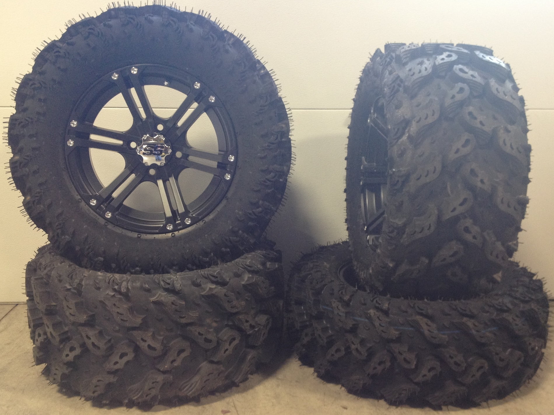 ITP SS212 14" Wheels Black 26" Reptile Tires Honda Rincon Yamaha Rhino ...