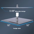Shower , 16 Inch High Rainfall Shower, Square Thin Waterfall Bath ...