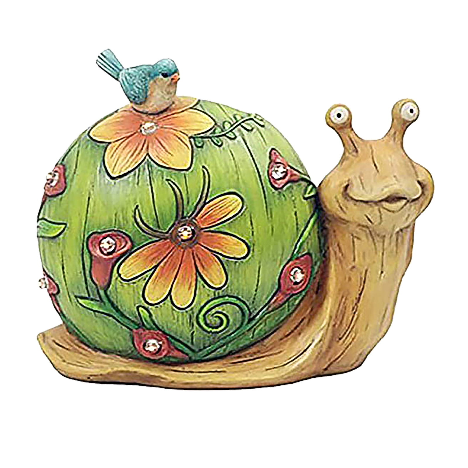 Dengmore 1PC Garden Snail Statue Solar Resin Animal Sculpture Outdoor ...