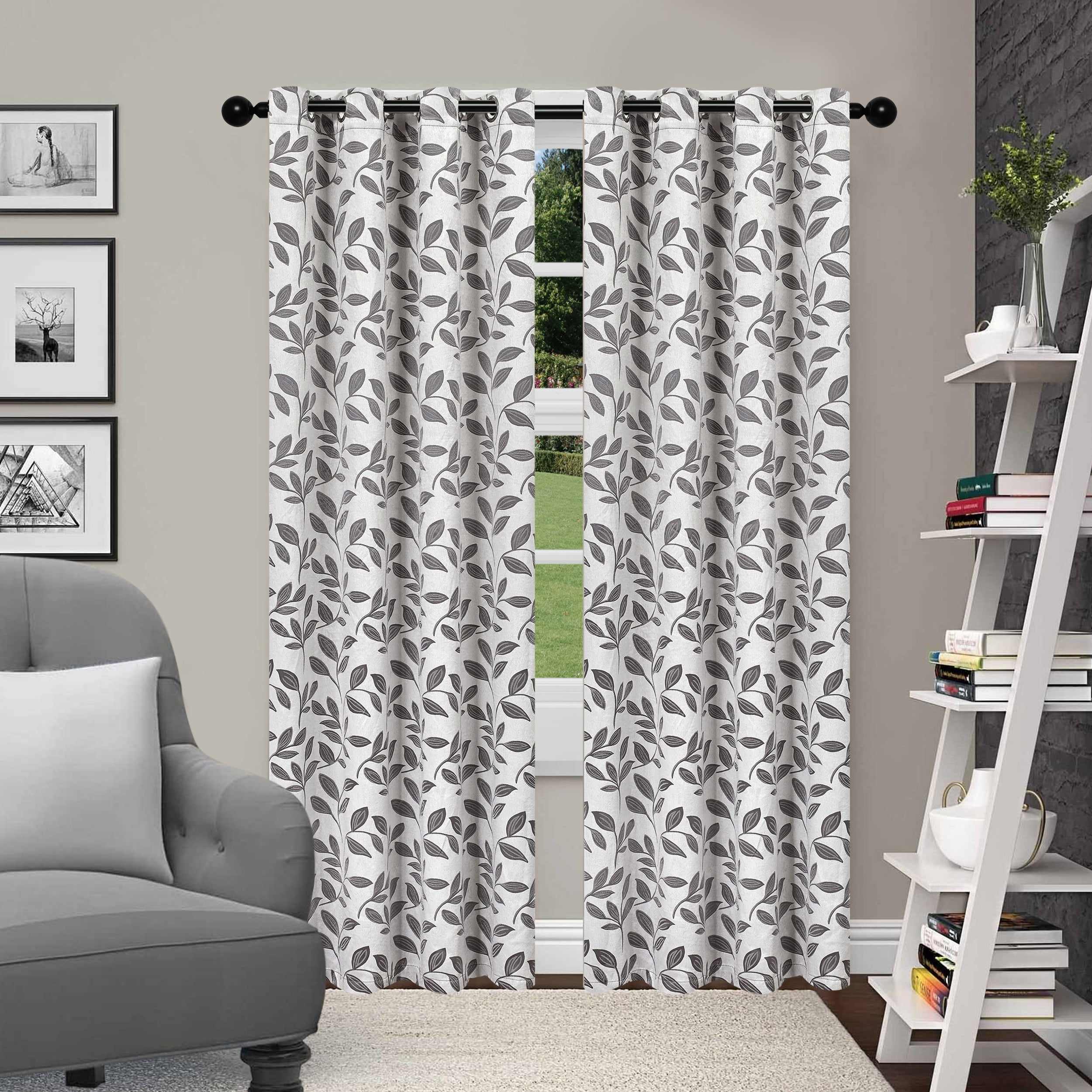 Leaves Blackout 2 Panel Curtains - Walmart.com
