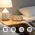 LED Digital Alarm Clock, Date Temperature Day Display With Brightness ...