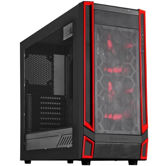 Silver Stone Technologies RL05BR-W ATX Gaming Computer Case - Black ...