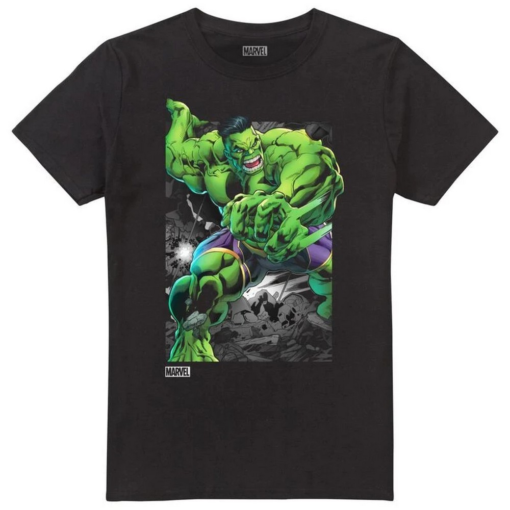 Hulk - Camiseta Battle Scene para Hombre (Negro) | Bodega Aurrera en línea